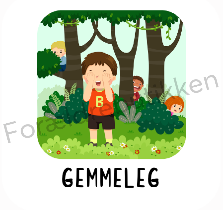 Piktogram - Gemmeleg – Forældrebutikken