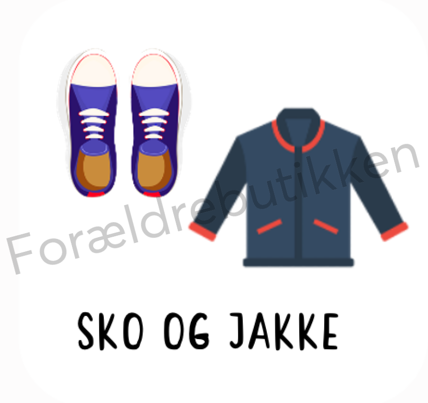 Piktogram - Jakke og sko – Forældrebutikken