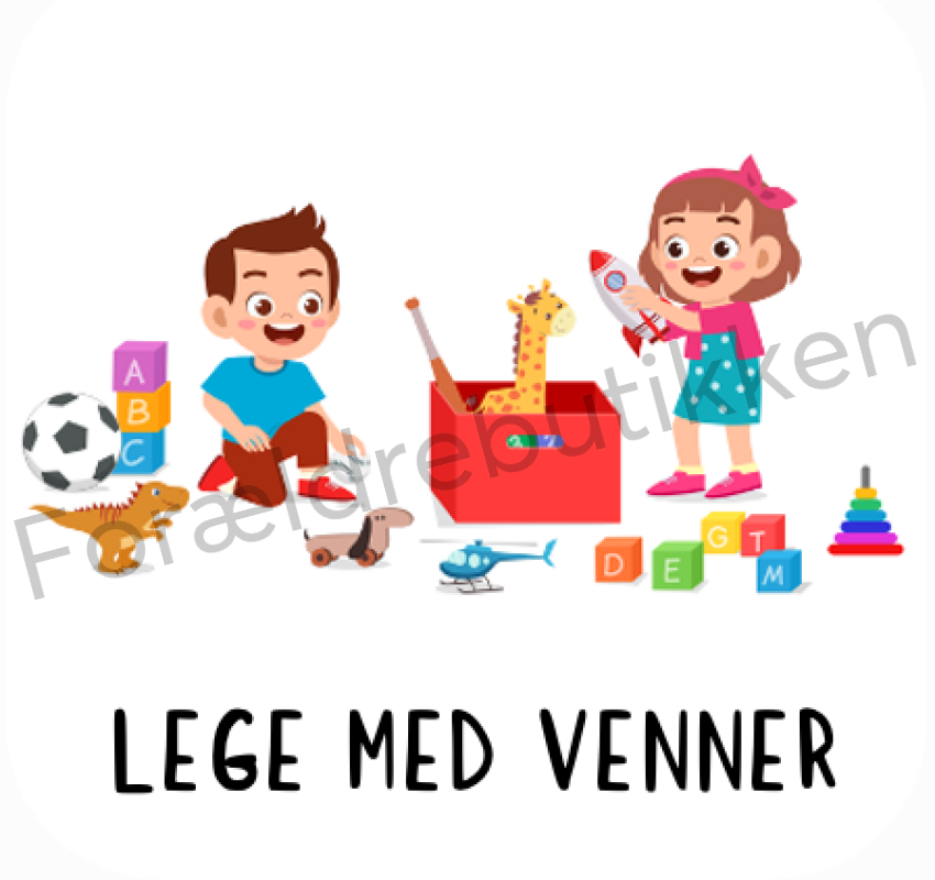 Piktogram - Lege med venner – Forældrebutikken