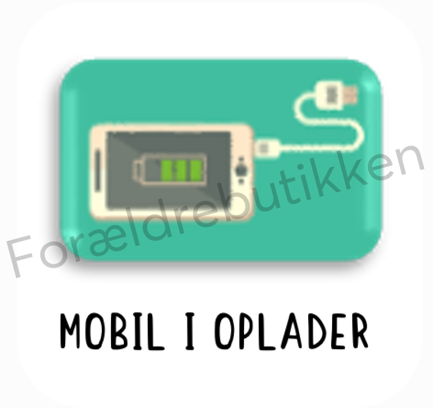 Piktogram - Mobil i oplader – Forældrebutikken