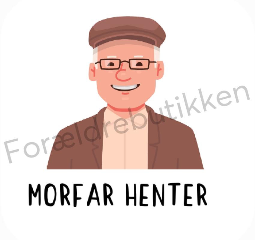 Piktogram - Morfar henter – Forældrebutikken