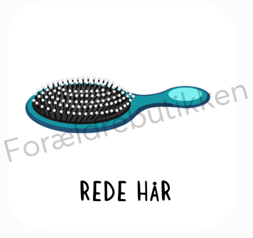 Piktogram - Rede Hår – Forældrebutikken