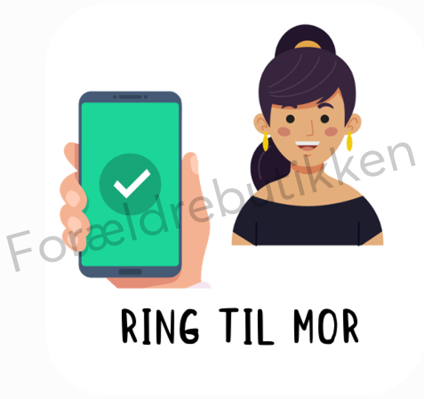 Piktogram - Ring til mor – Forældrebutikken
