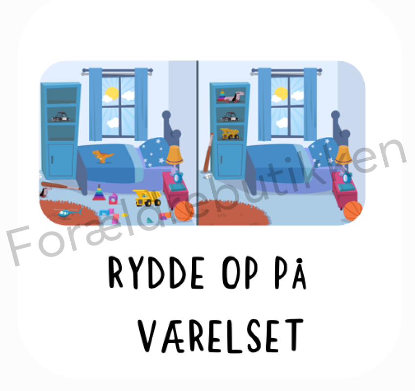 Piktogram - Rydde op på dit værelse – Forældrebutikken