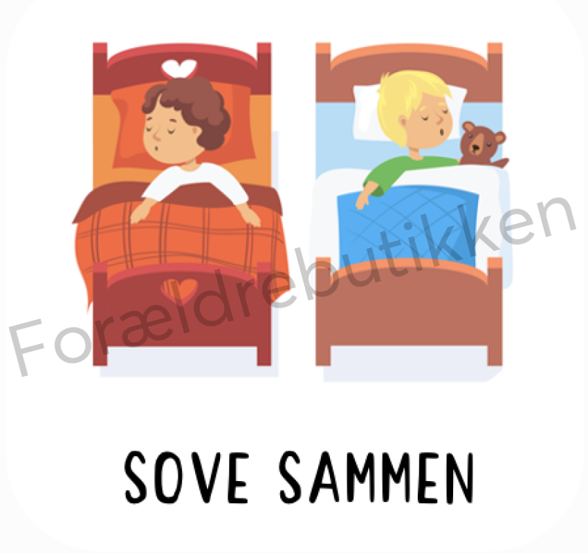 Piktogram - Sove sammen – Forældrebutikken